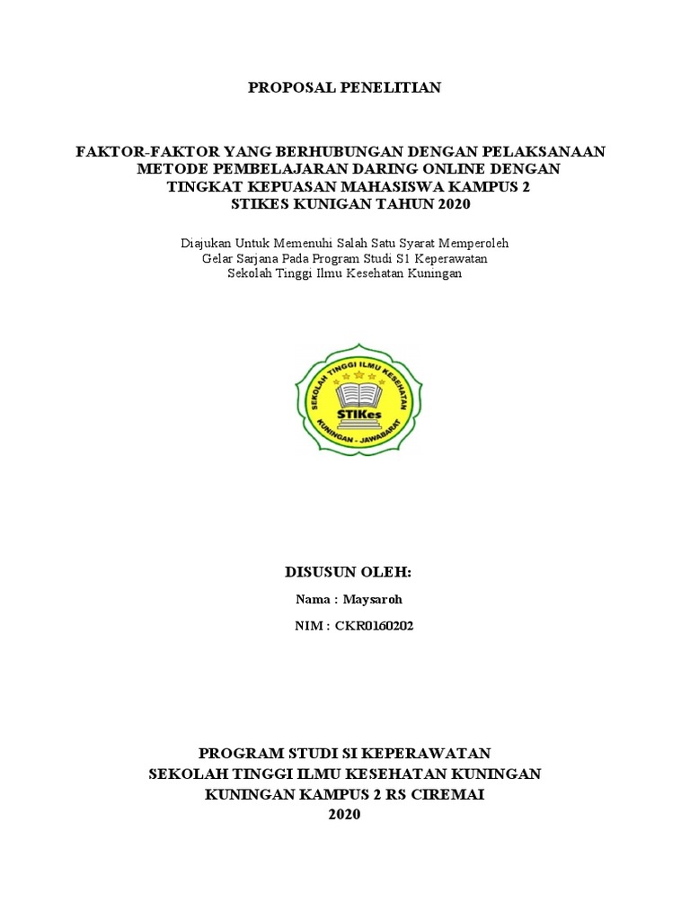 PROPOSAL PENELITIAN BAB 1-4 Maysaroh | PDF