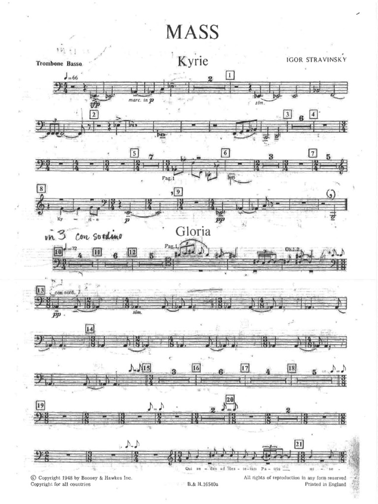 Bass TBN Stravinsky MASS | PDF