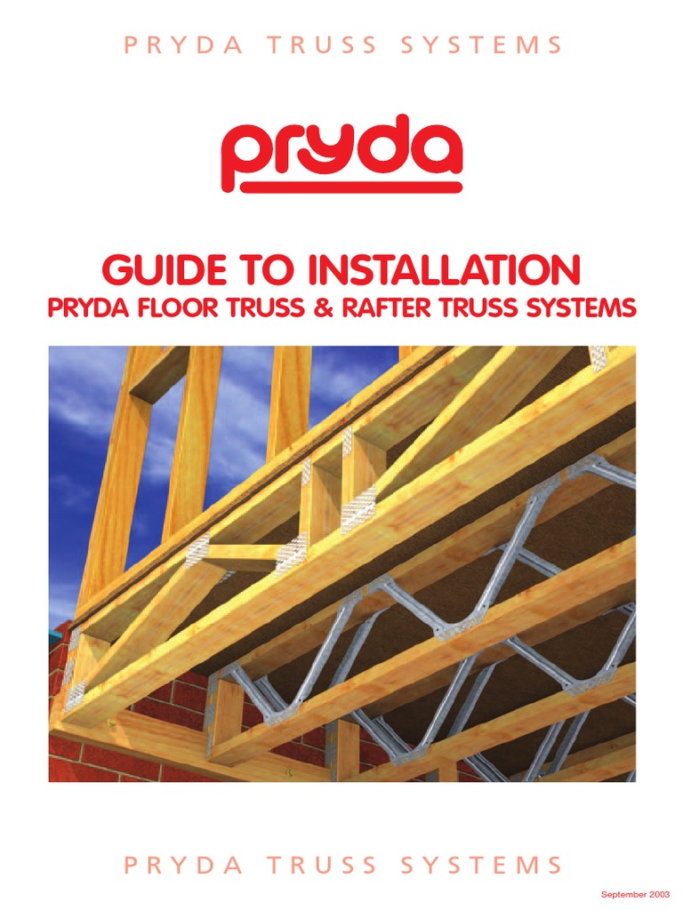 Guide to Installing Pryda Truss Systems | PDF | Truss | Framing ...