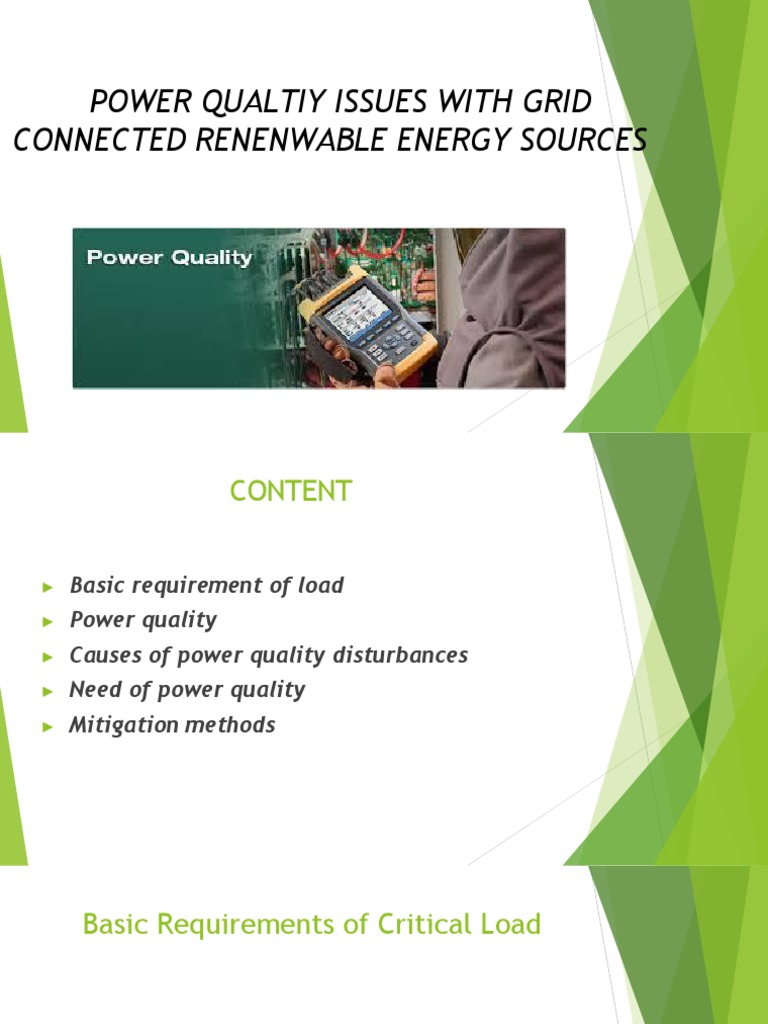 Power Qualtiy Issues With Grid Connected Renenwable PDF | PDF ...