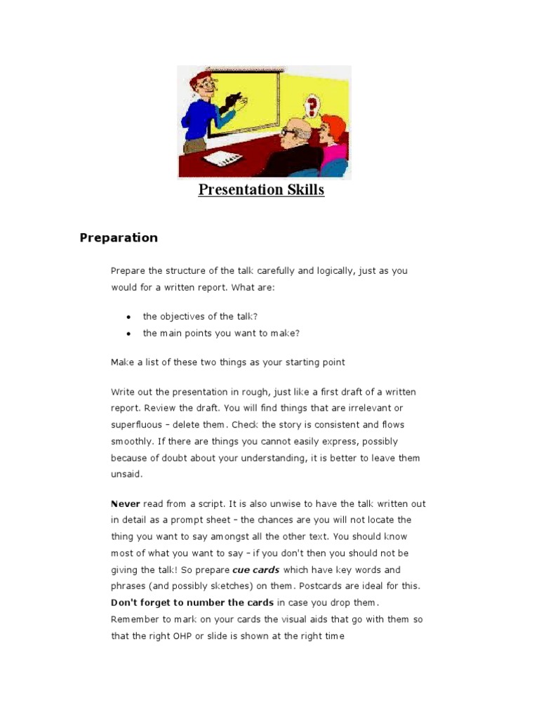 Presentation Skills | PDF | Attention | Typefaces