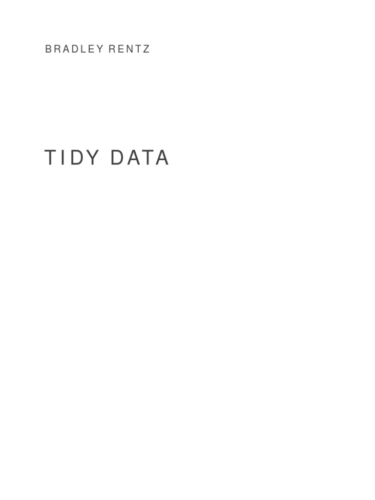 Tidy Data Principles and R Packages | PDF | Standard Score | Computing