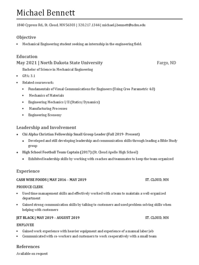 Bennett Resume | PDF