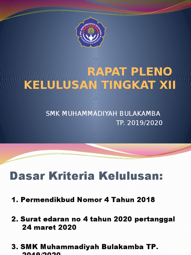 Rapat Pleno Kelulusan | PDF