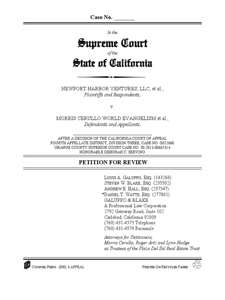 Supreme Court: State of California | PDF | Pleading | Summary Judgment