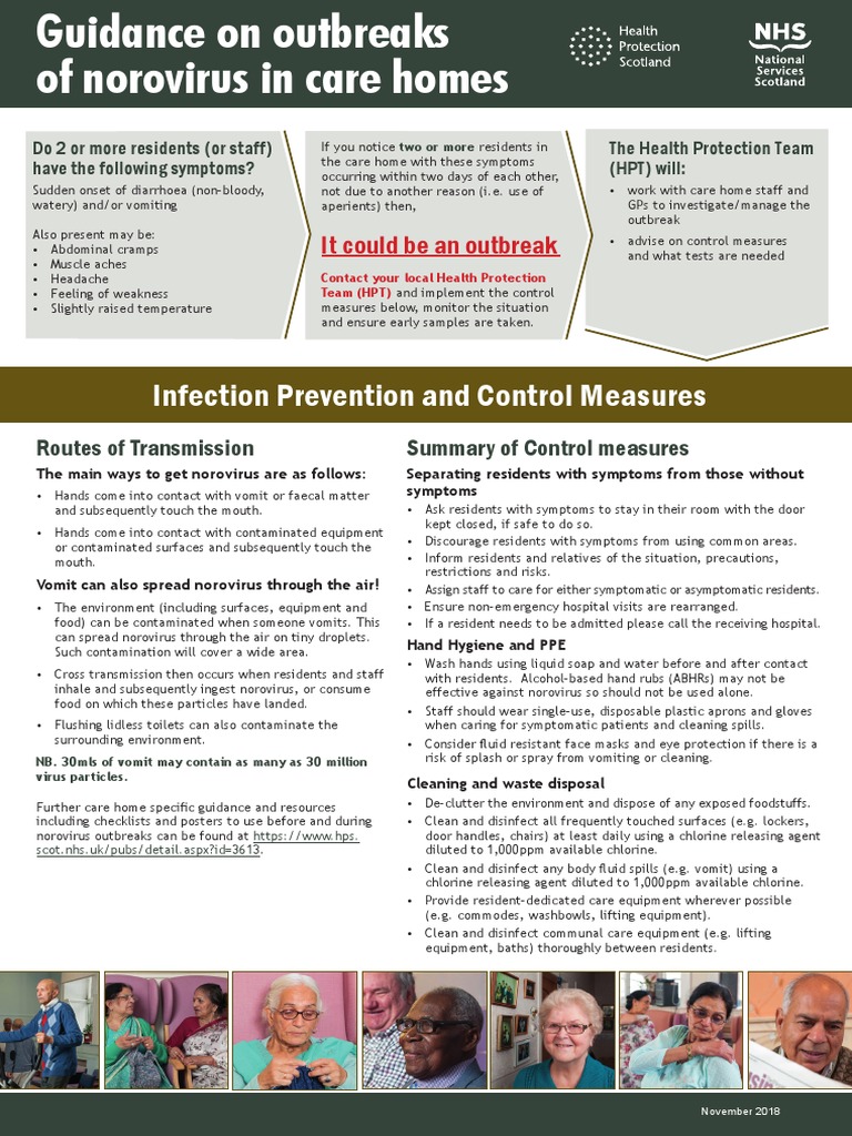 1 - Norovirus Care Home Poster 2018 | PDF | Hand Washing | Epidemiology