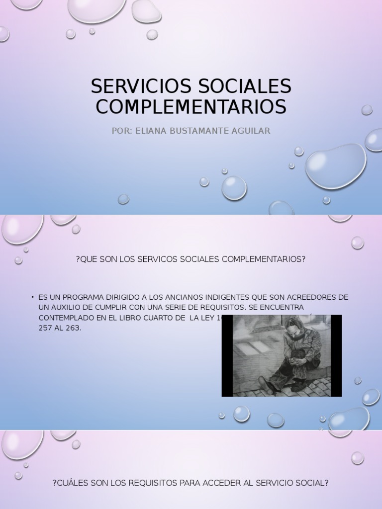 Servicios Sociales Complementarios | PDF