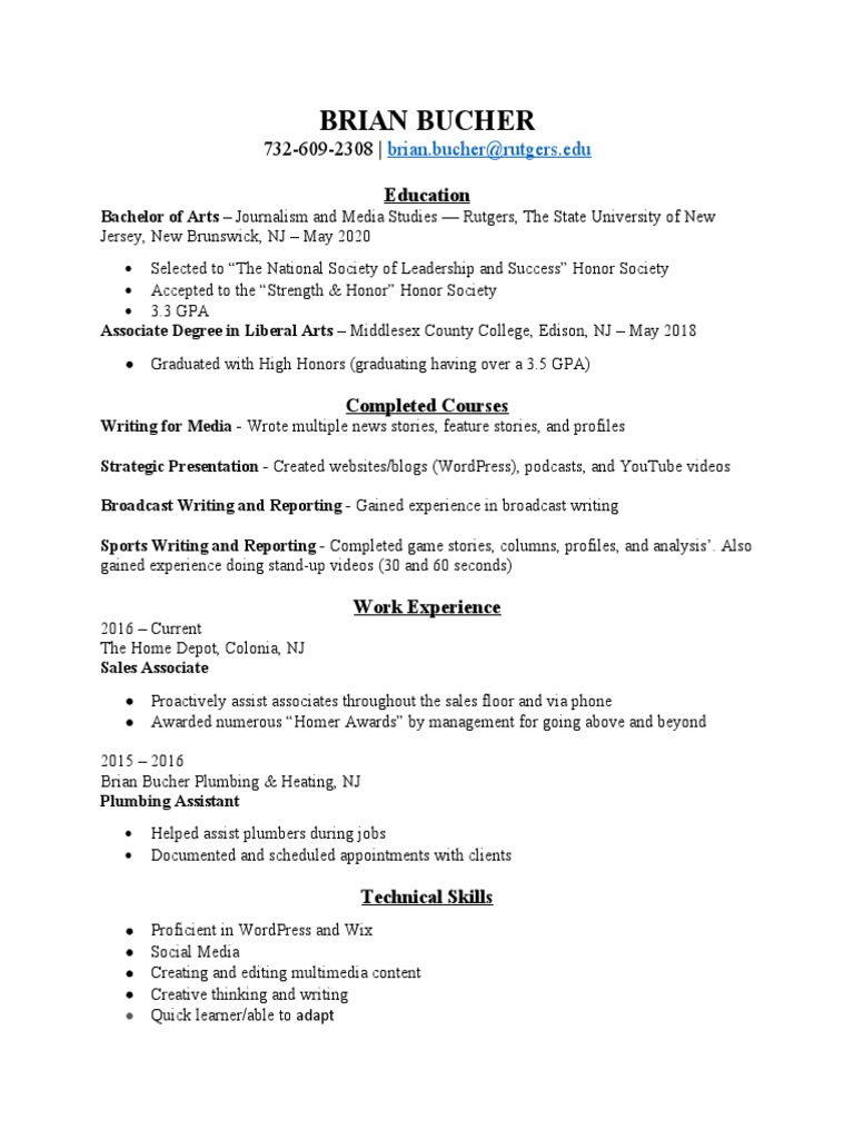 Brian Bucher: Education | PDF | Career & Growth | Social Science