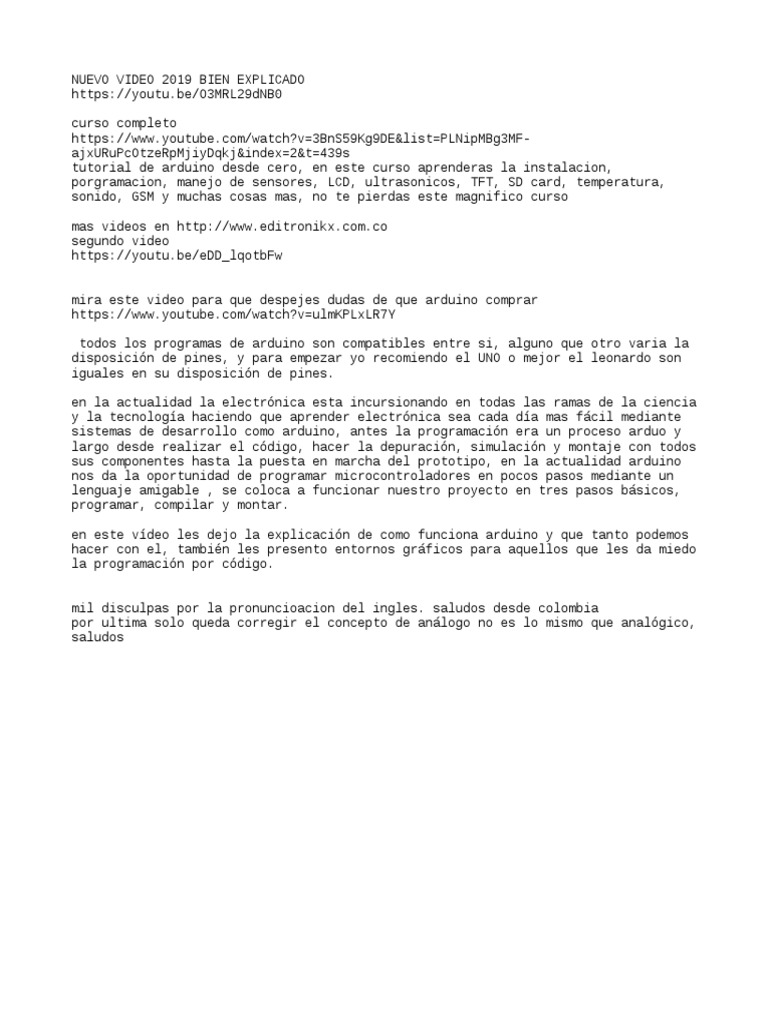 Arduino Desde Cero en Español - Capítulo 1 - Primeros Pasos Con ...