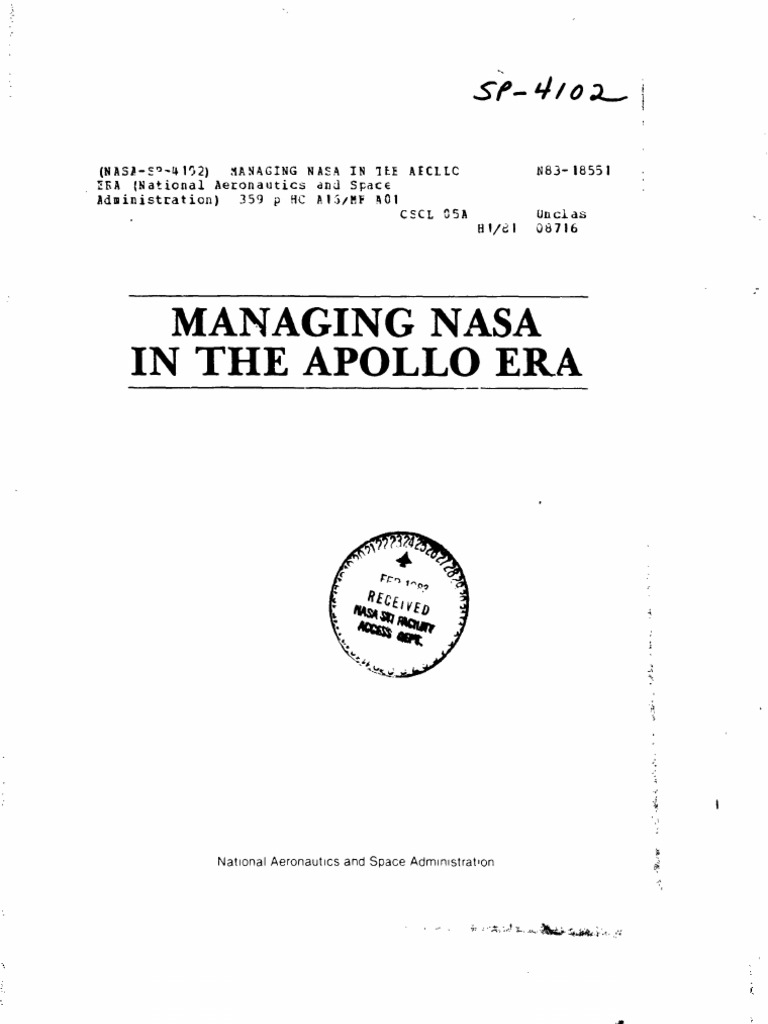Managing NASA in The Apollo Era | PDF | Nasa | Apollo Program