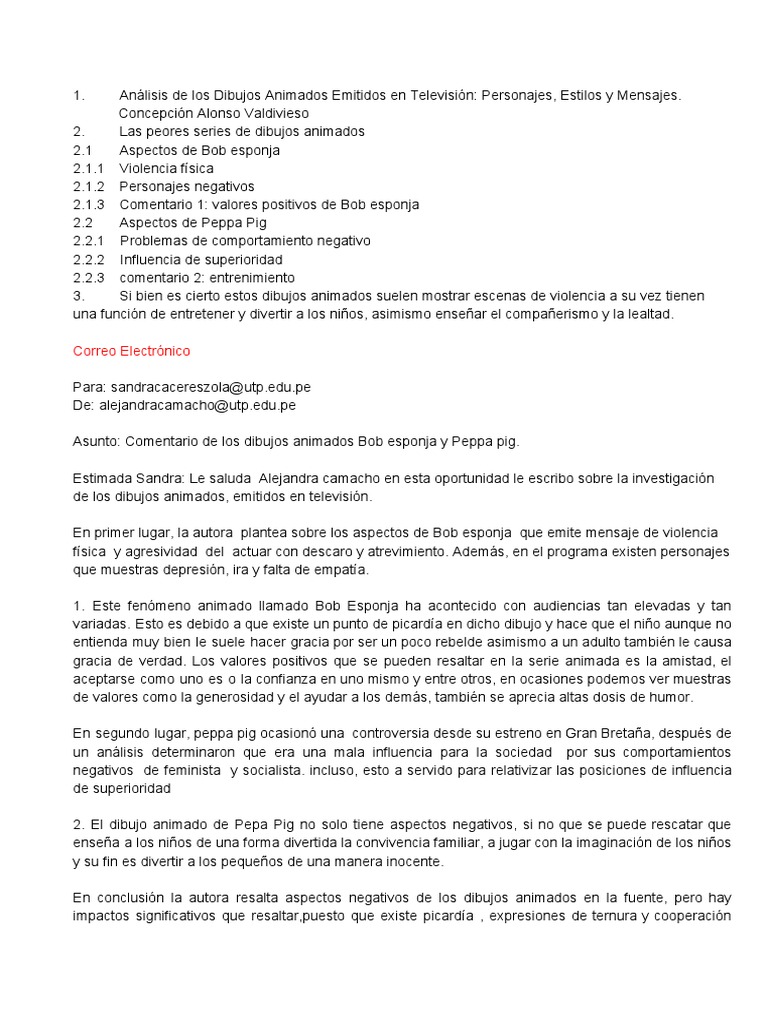 Crítica a Dibujos Animados: Bob Esponja y Peppa Pig | PDF | Science ...