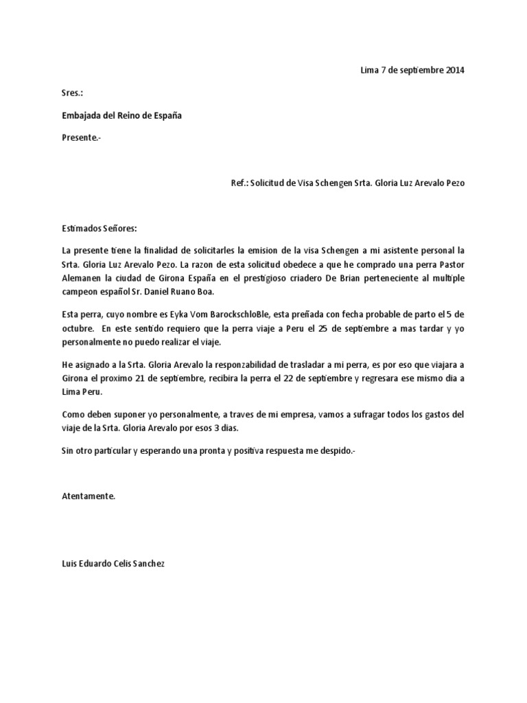 Carta Embajada | PDF
