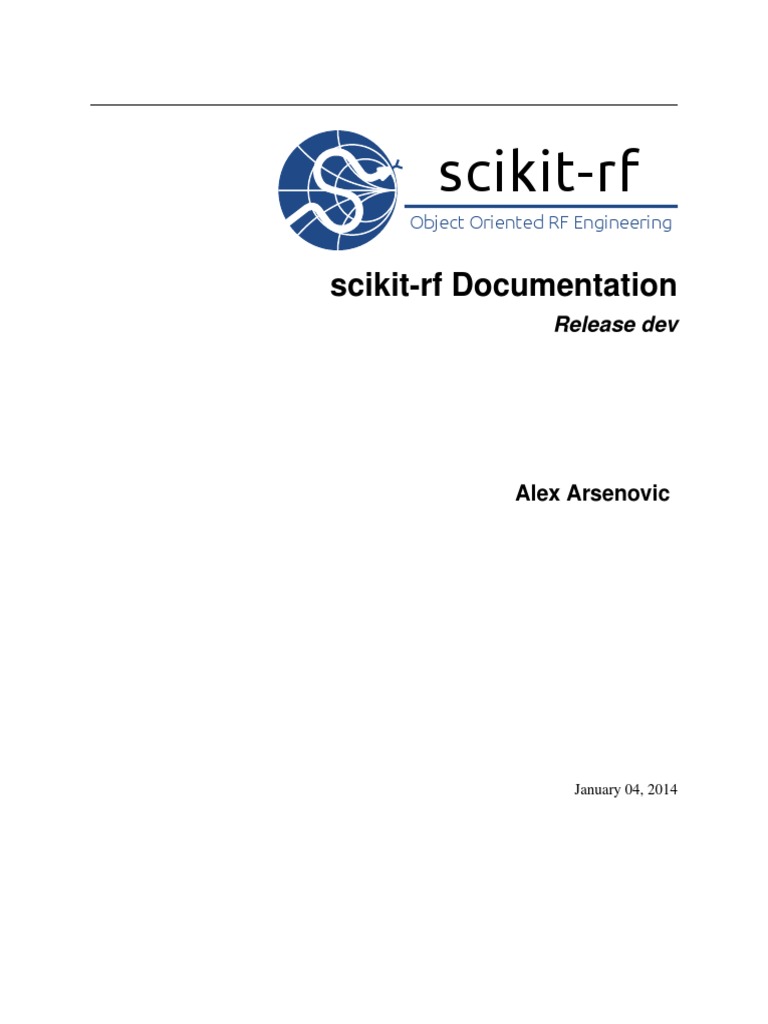 Scikit Rf Pdf Pdf Python Programming Language Electronics