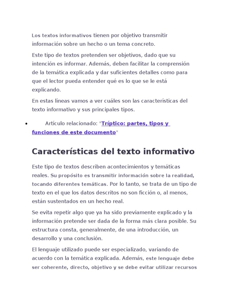 Los Textos informativos-TAREA | PDF | Información | Conocimiento