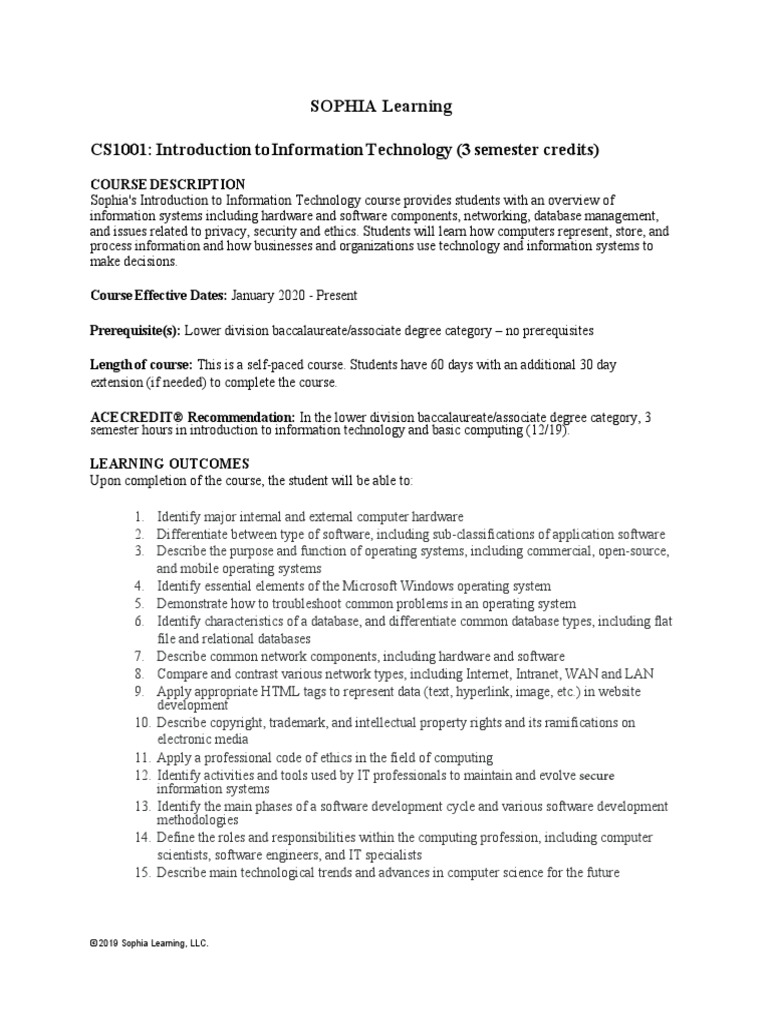 To Information Technology Syllabus | PDF | Cognition | Learning