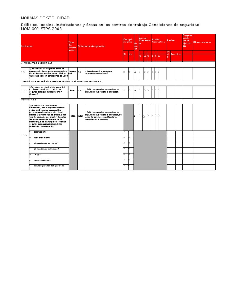 Cuestionario Nom-001-Stps | PDF | Science | Ciencia aplicada