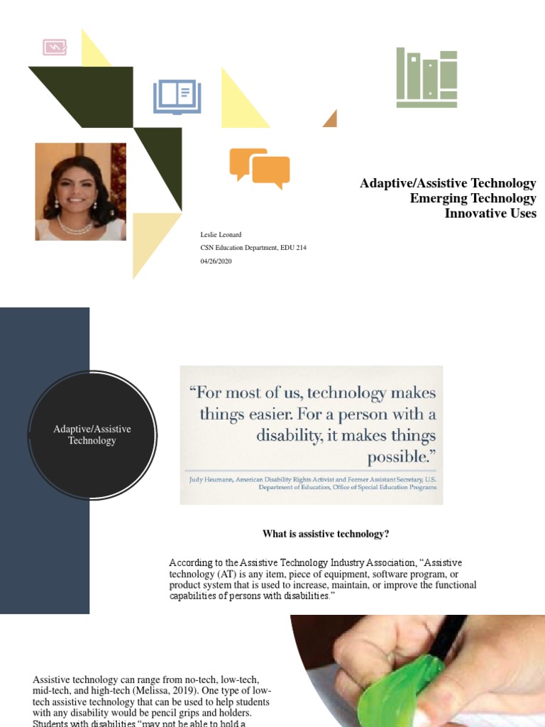 Adaptive or Assistive Technology Emerging Technology Innovative Uses ...
