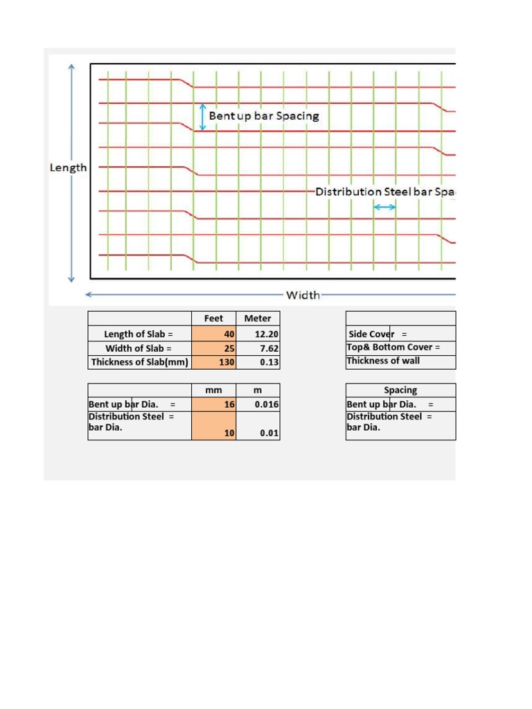 Slab-Steel-Calculation-Excel-Sheet 2020-2 | PDF