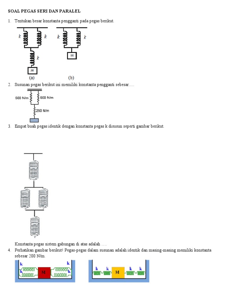 Soal Pegas Seri Dan Paralel | PDF
