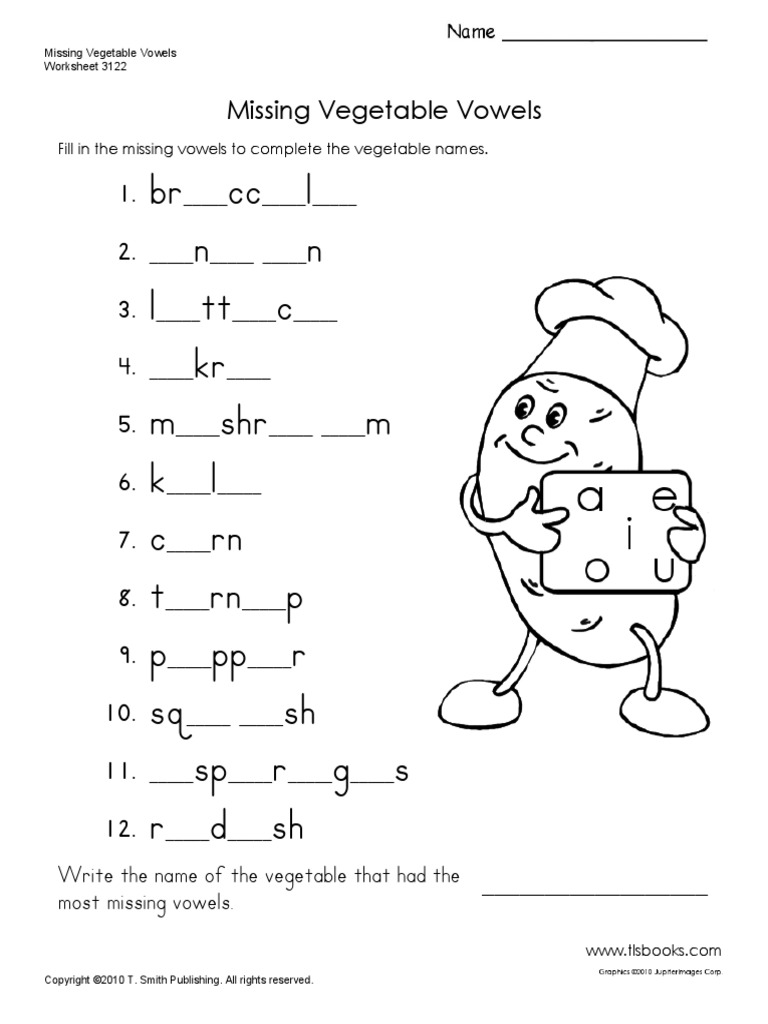 Missing Vegetable Vowels | PDF | Language Arts & Discipline