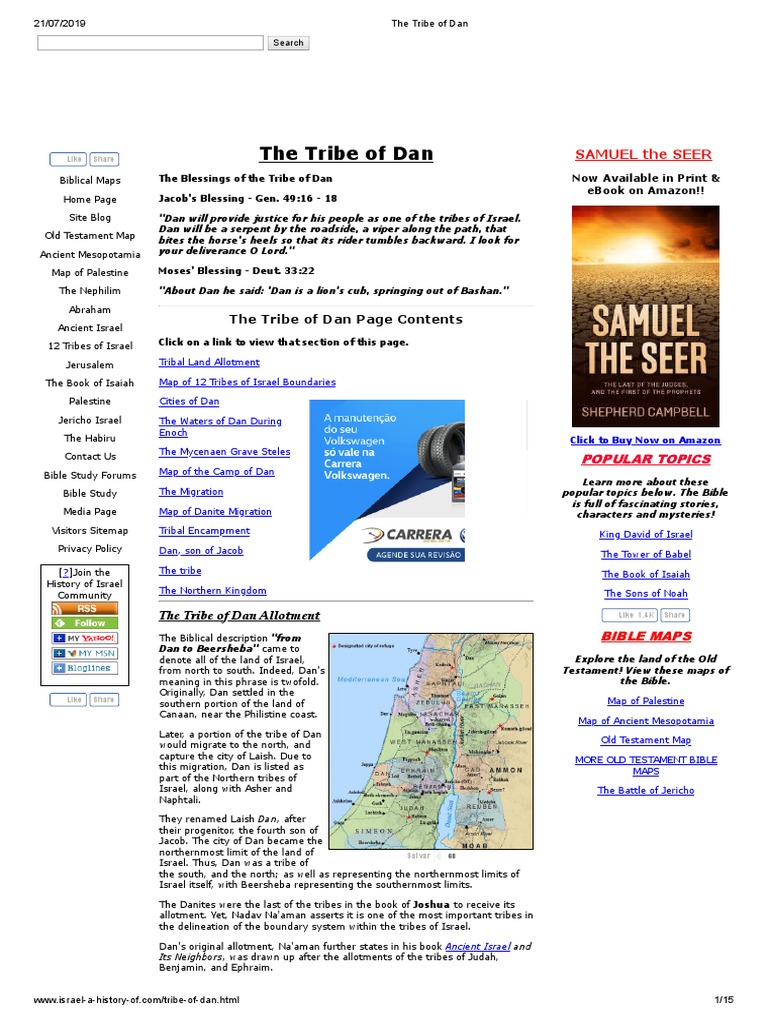 Overview of the Tribe of Dan | PDF | Rachel | Jacob