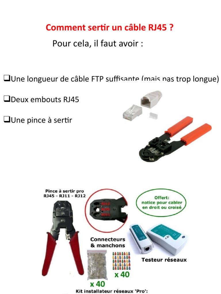 Guide de Sertissage pour Câbles RJ45 | PDF | Électronique ...