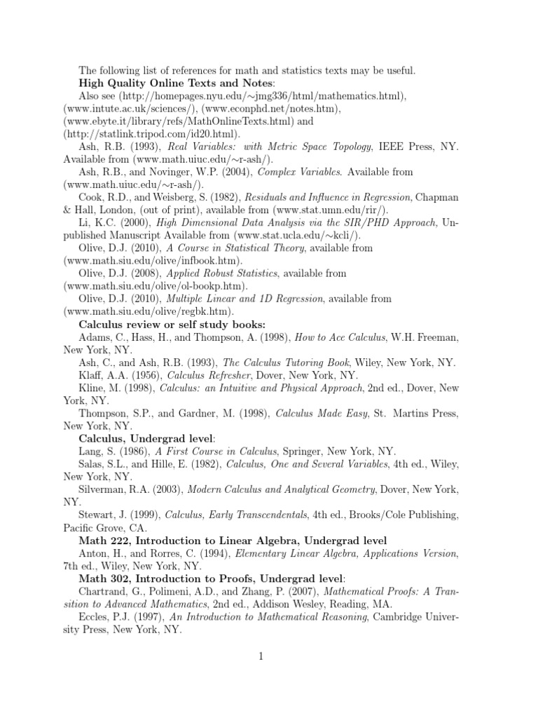 High Quality Online Texts and Notes:: Sition To Advanced Mathematics ...