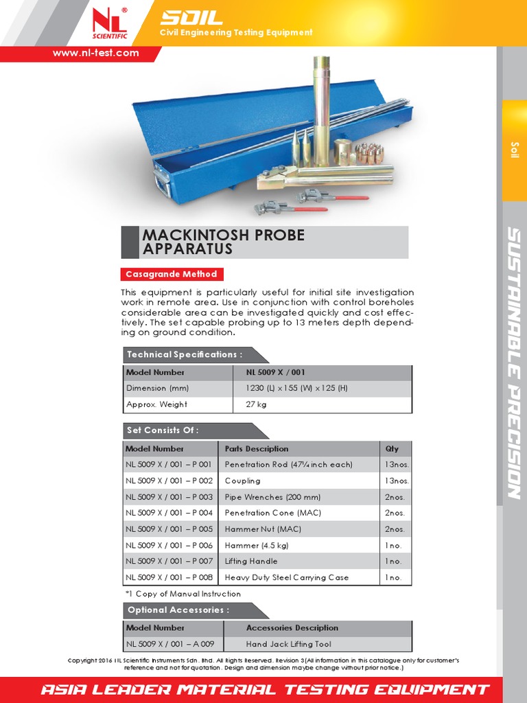 Mackintosh Probe Apparatus PDF | PDF | Manufactured Goods | Nature