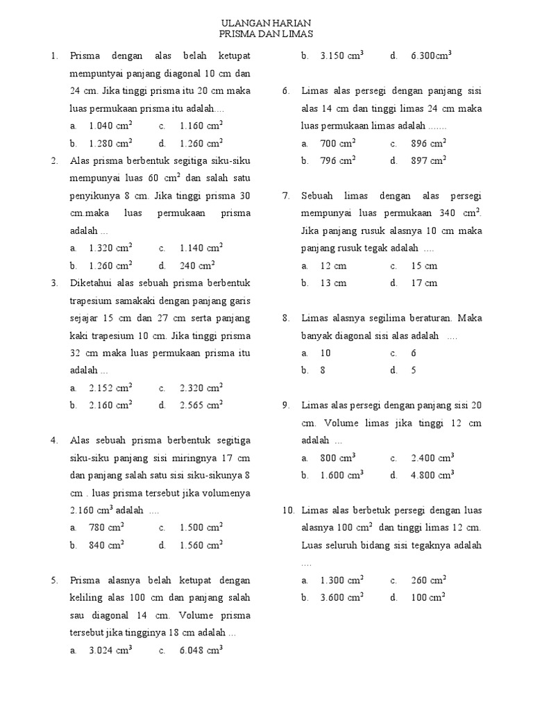 Soal Prisma | PDF