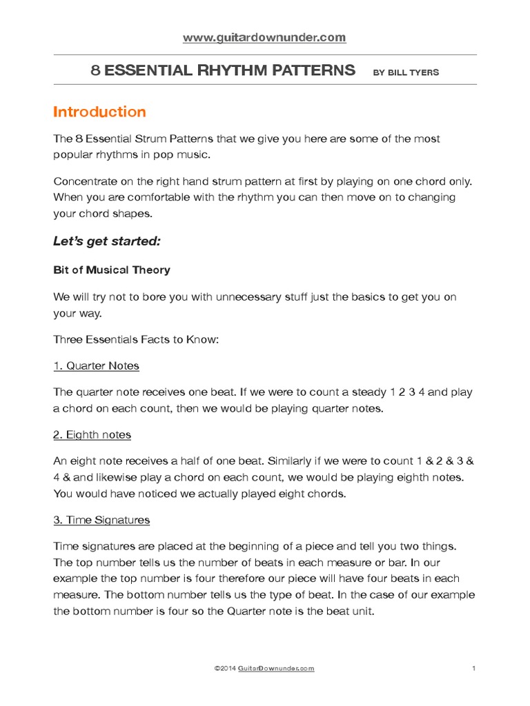 Essential Rhythm Patterns PDF | PDF | Rhythm | Elements Of Music