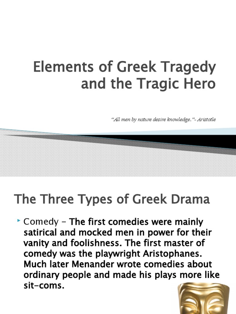 Key Elements of Greek Tragedy | PDF | Tragedy | Plot (Narrative)