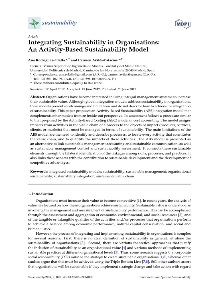 Sustainability 09 01072 v2 | PDF | Conceptual Model | Sustainability
