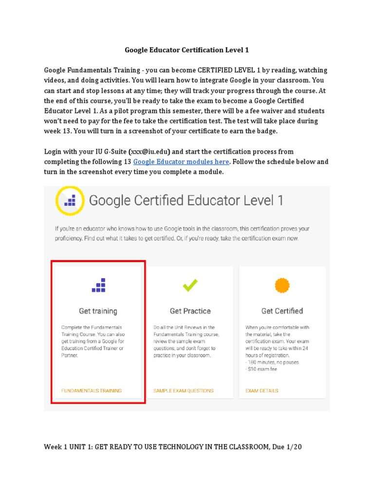 Google Educator Certification Worksheet 1 | PDF | Teaching | Learning
