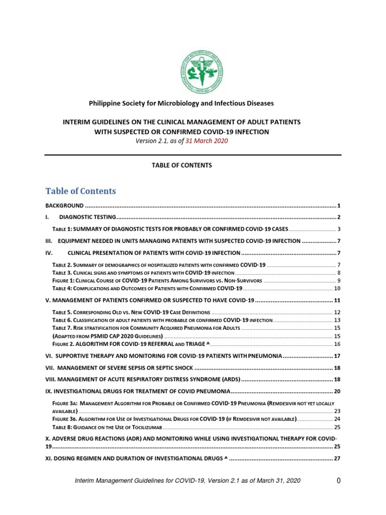 PSMID Covid Guidelines March 31, 20208080312298125101472 | PDF ...