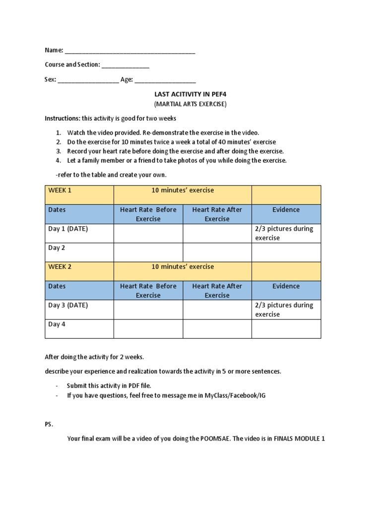 Finals Activity Pef4 PDF | PDF