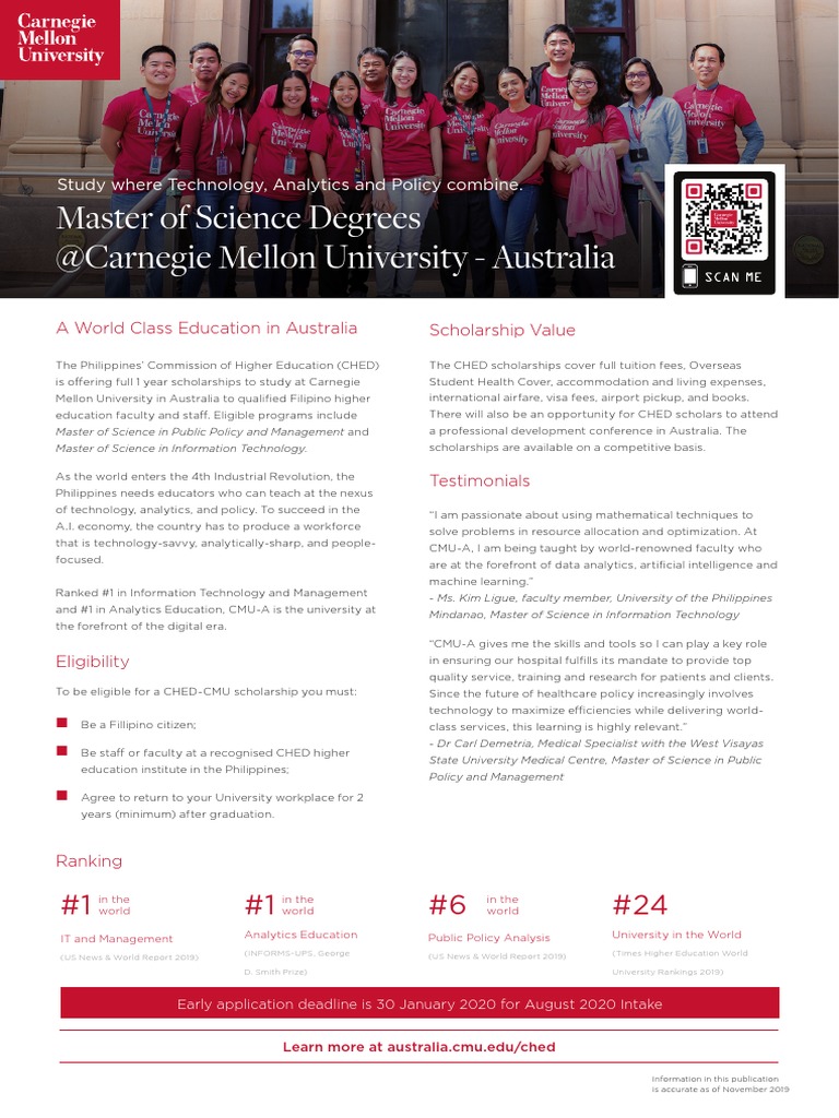 Master of Science Degrees @carnegie Mellon University - Australia | PDF ...