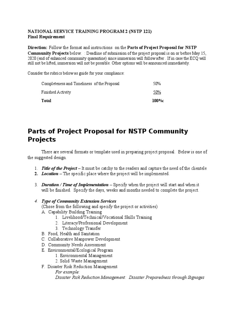 NSTP Final Requirement | PDF | Community | Evaluation