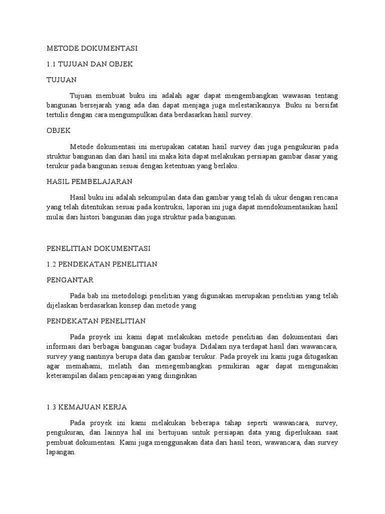 Metode Dokumentasi | PDF | Seni | Komputer