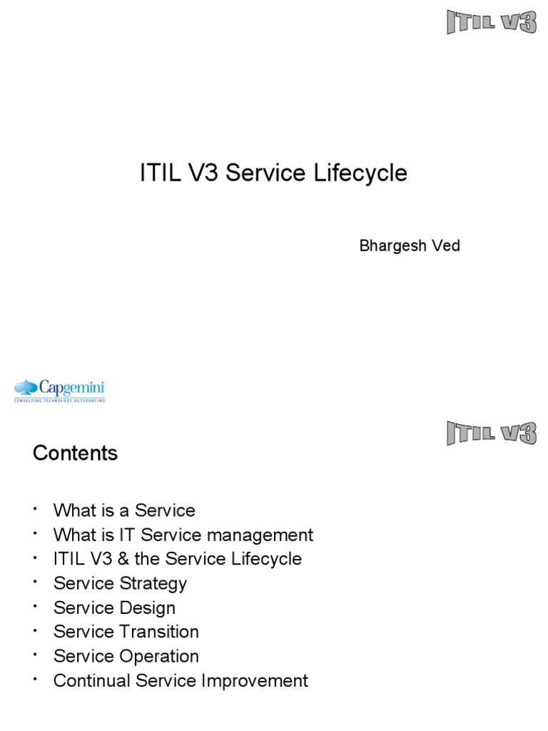 ITIL V3 Service Lifecycle Overview | PDF | Itil | It Service Management
