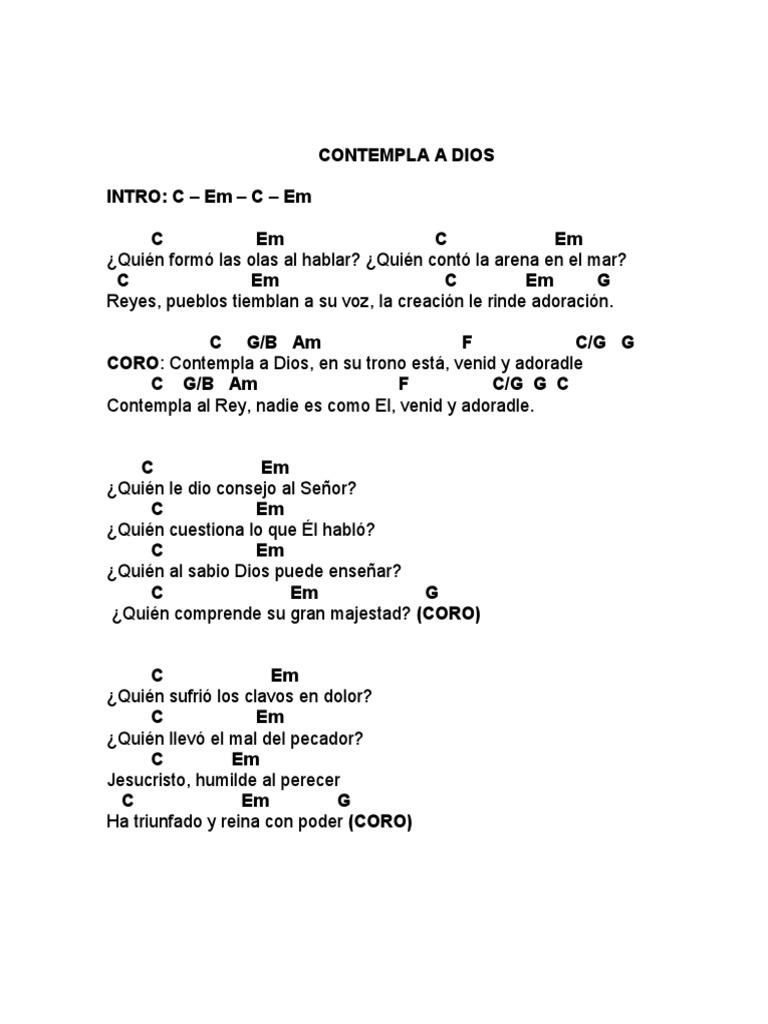 Contempla A Dios | PDF