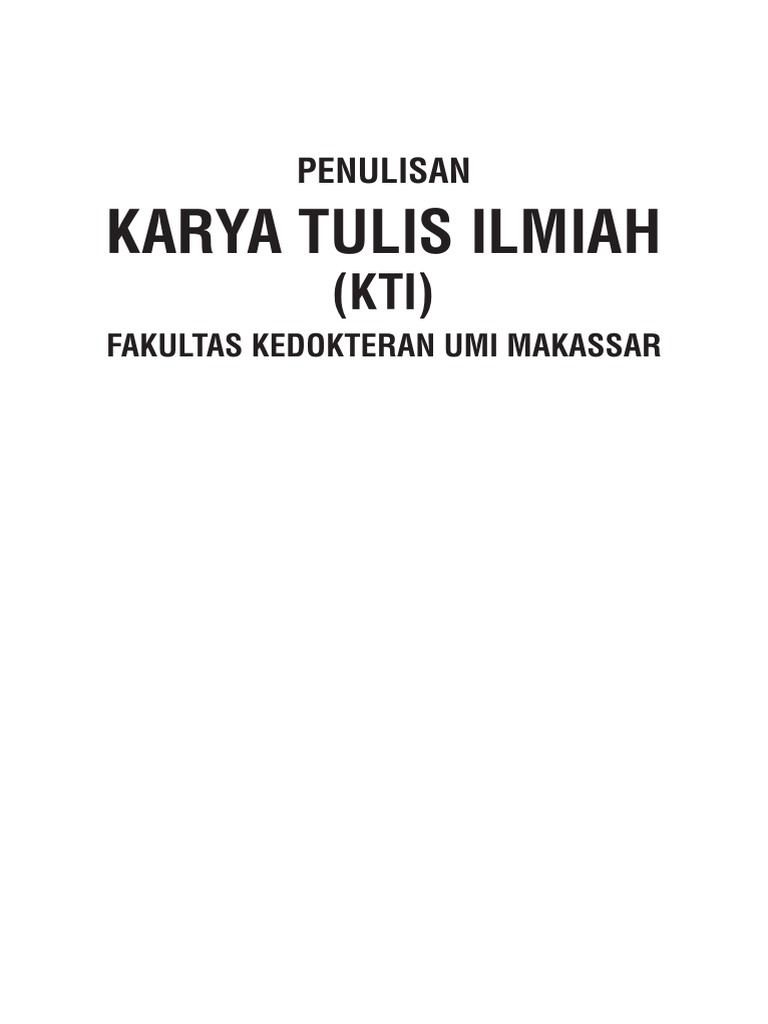 Pedoman Kti PDF | PDF
