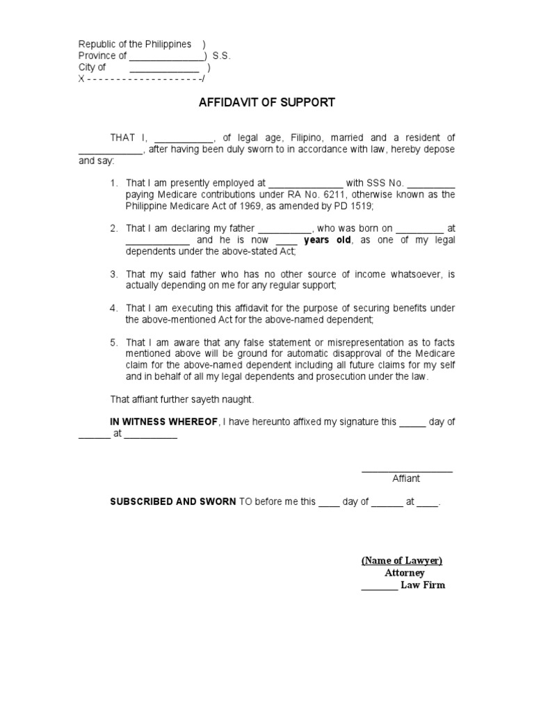 Affidavit of Support | PDF