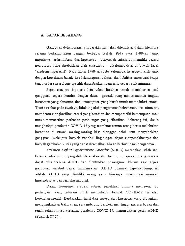 Ciri-Ciri dan Penanganan ADHD | PDF | Pengembangan Diri