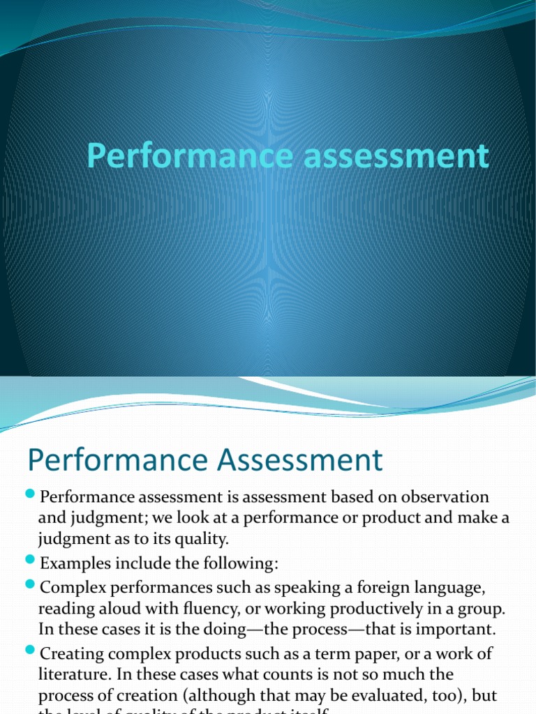 3 - Performance Assessment | PDF | Accent (Sociolinguistics ...