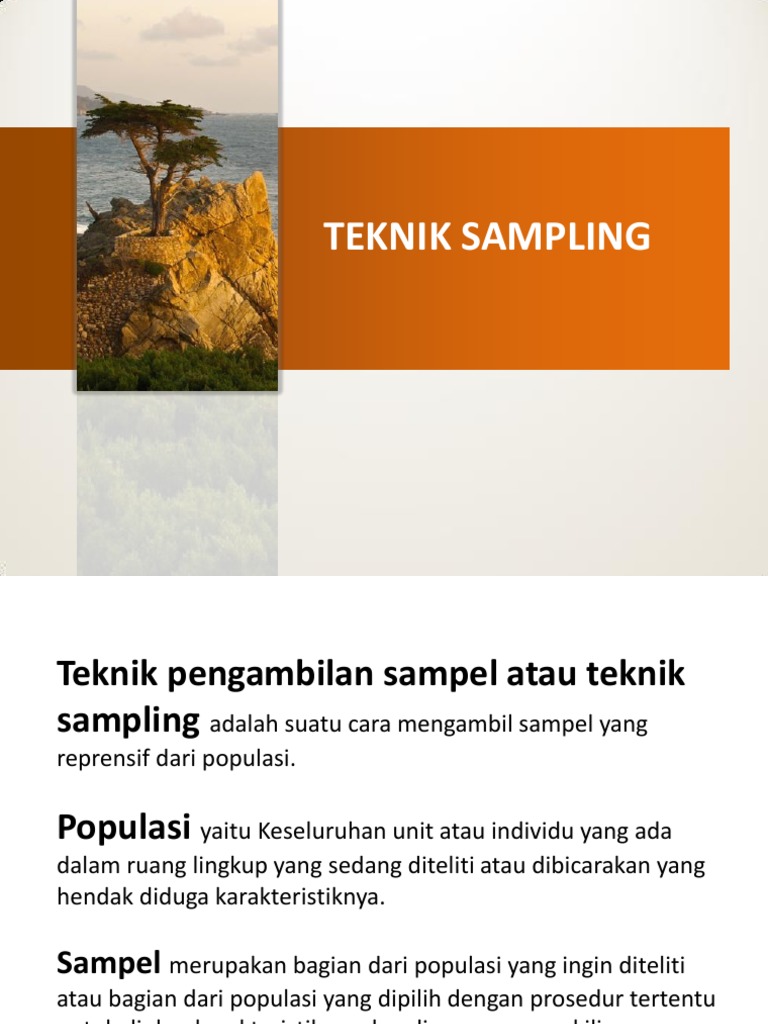 Teknik Sampling | PDF | Kesehatan Holistik | Sains & Matematika
