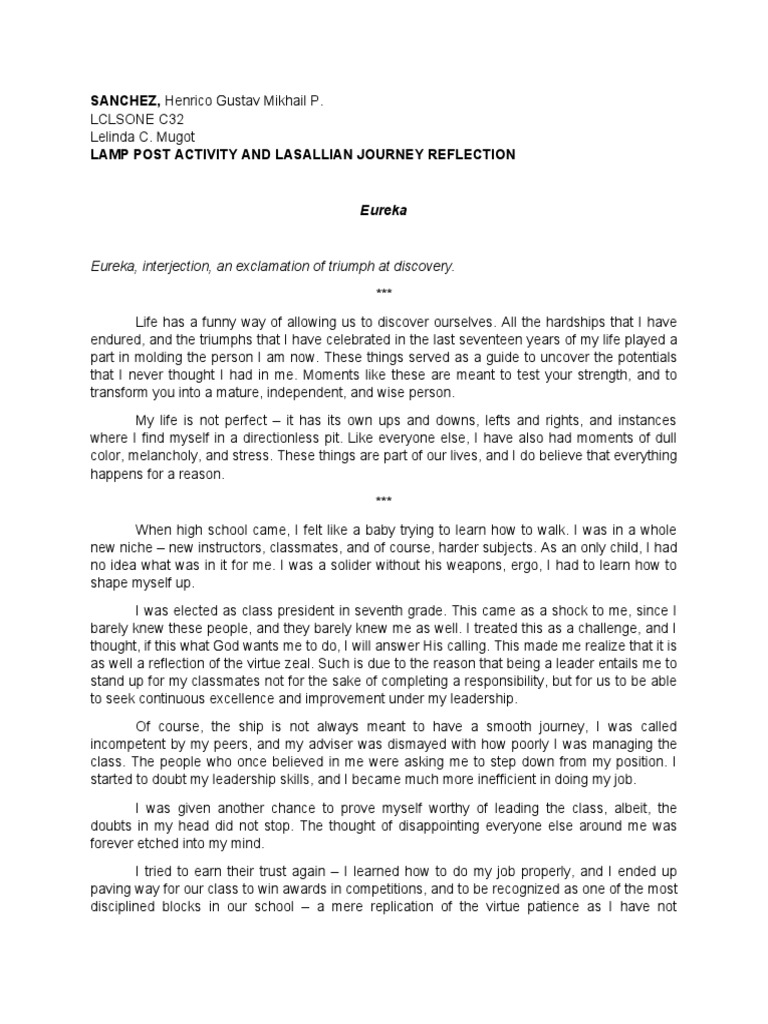 SANCHEZ, Henrico Gustav Mikhail P.: Eureka, Interjection, An ...