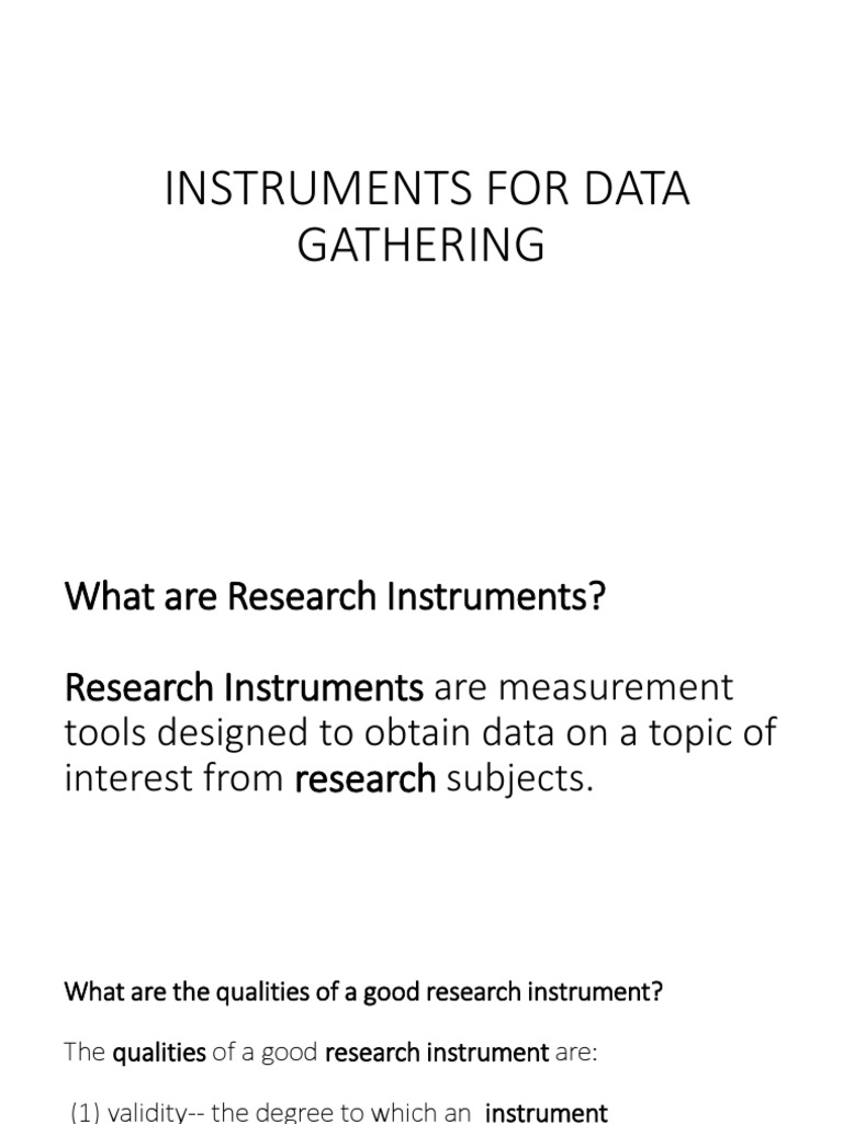 Tools Instruments | PDF | Questionnaire | Observation