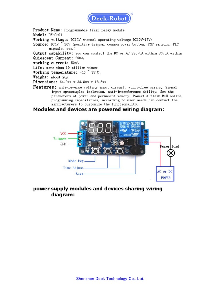 Features:: Modules and Devices Are Powered Wiring Diagram | PDF | Relay ...