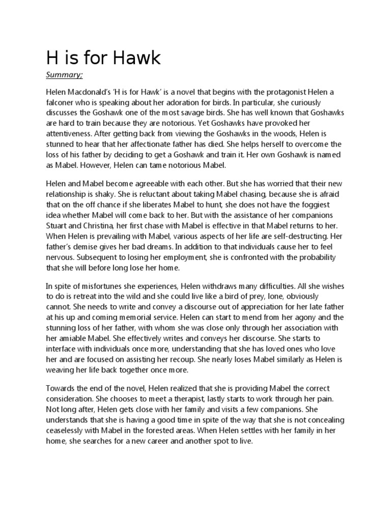 H Is For Hawk Small Note | PDF