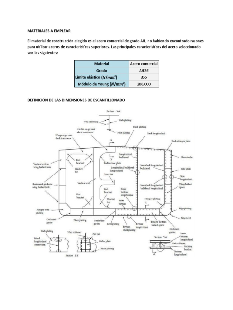 Escantillonado de La Sección Media de Un Buque | PDF | Física Aplicada e Interdisciplinaria ...